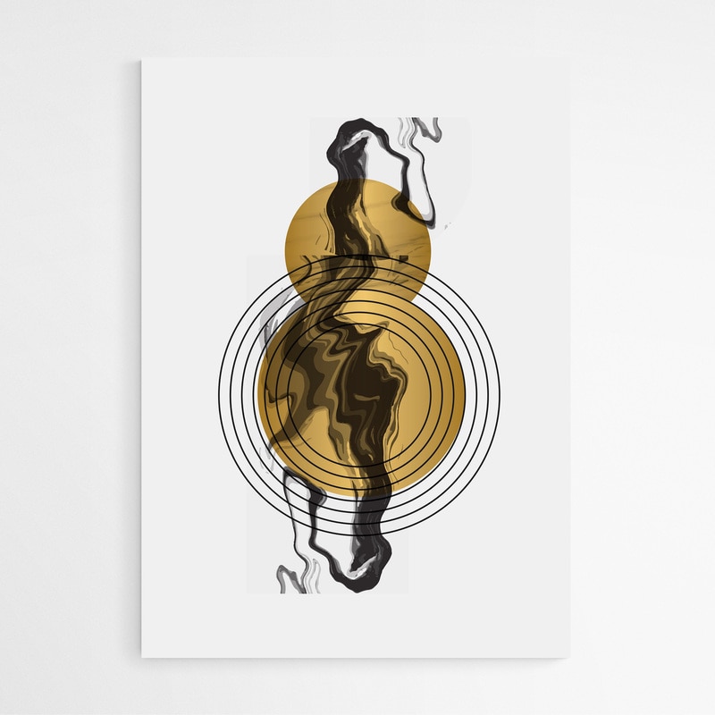 Set 3 tablouri, Intaglio, Stil Abstracte, fara rama, print pe hartie ...