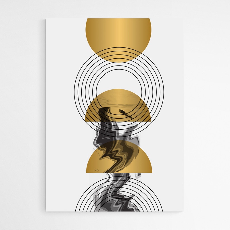 Set 3 tablouri, Intaglio, Stil Abstracte, fara rama, print pe hartie ...