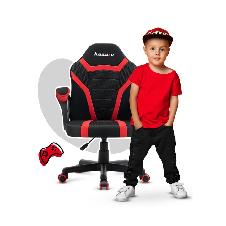 Scaun de gaming Huzaro Ranger 1.0 Red Mesh pentru copil - eMAG.ro