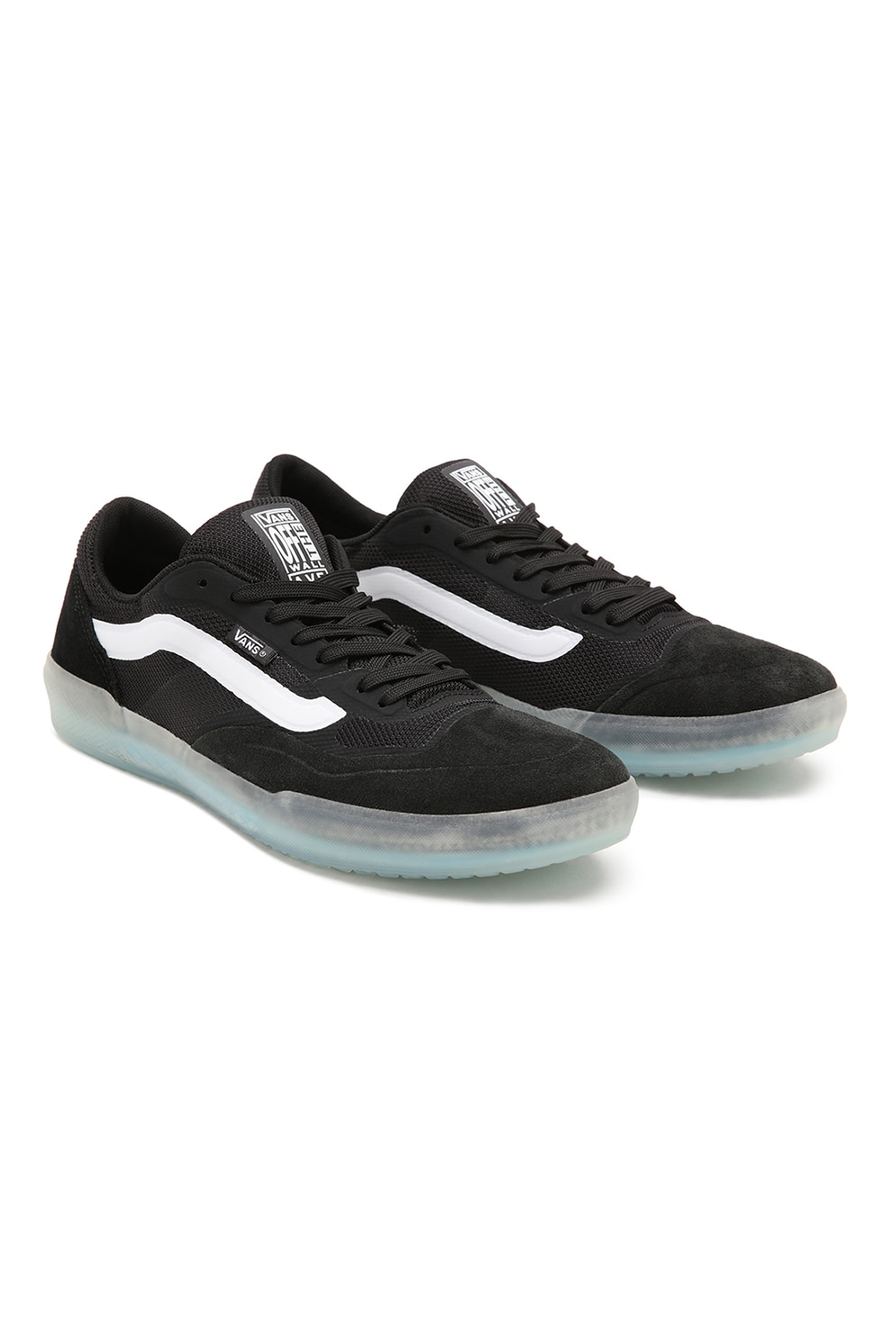 Vans, Кецове Ave с контрастно лого, Бял, Черен, 10 - eMAG.bg