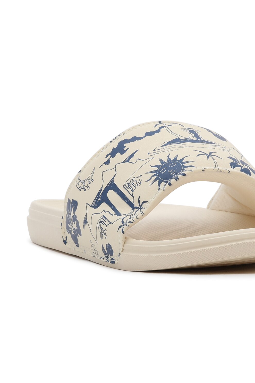 Vans, Papuci cu model La Costa, Alb fildes, Bleumarin, 10 - eMAG.ro