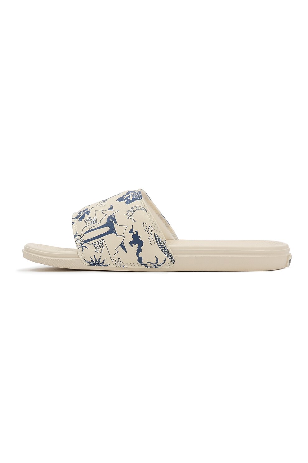 Vans, Papuci cu model La Costa, Alb fildes, Bleumarin, 10 - eMAG.ro