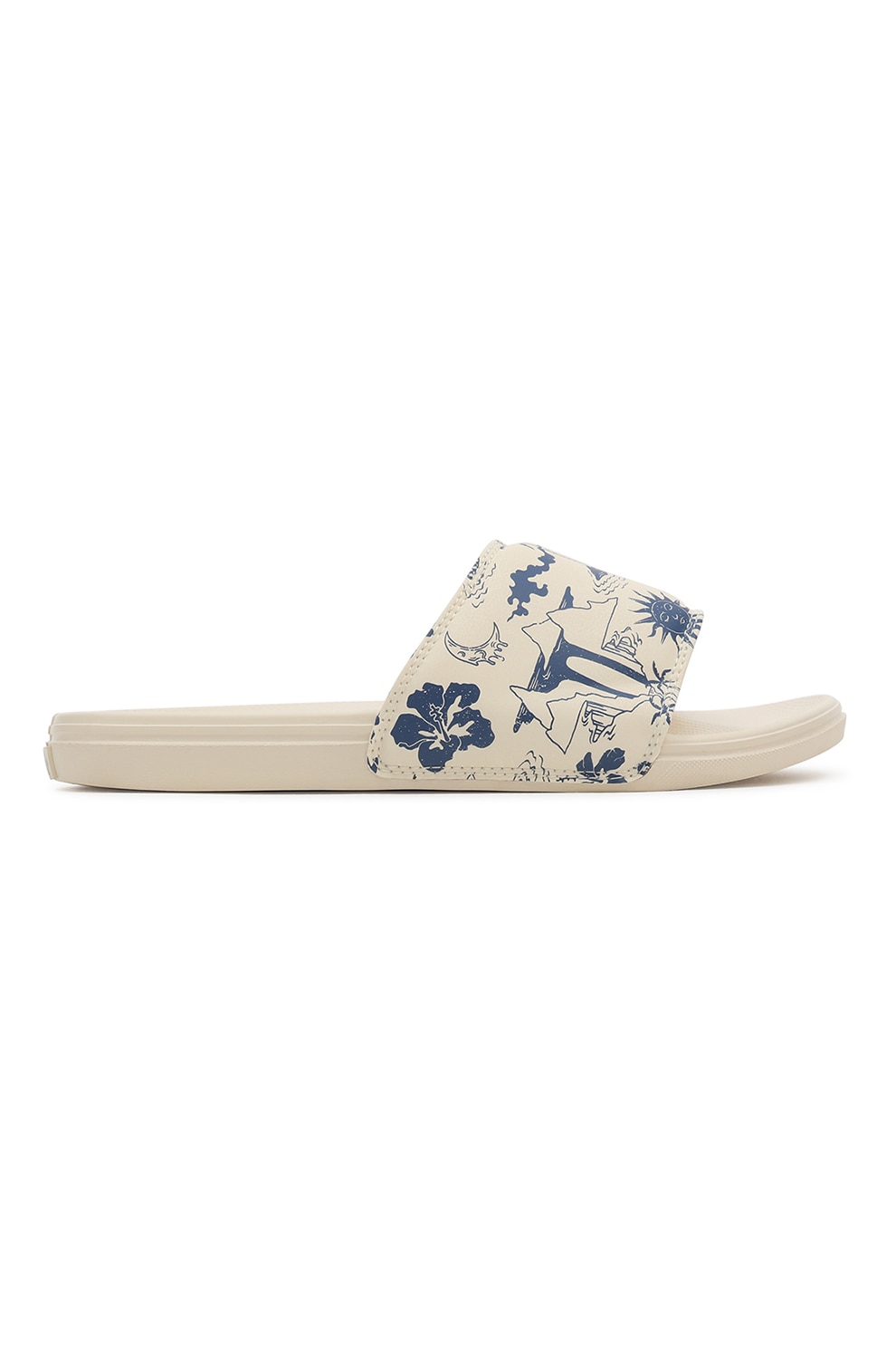 Vans, Papuci cu model La Costa, Alb fildes, Bleumarin, 10 - eMAG.ro