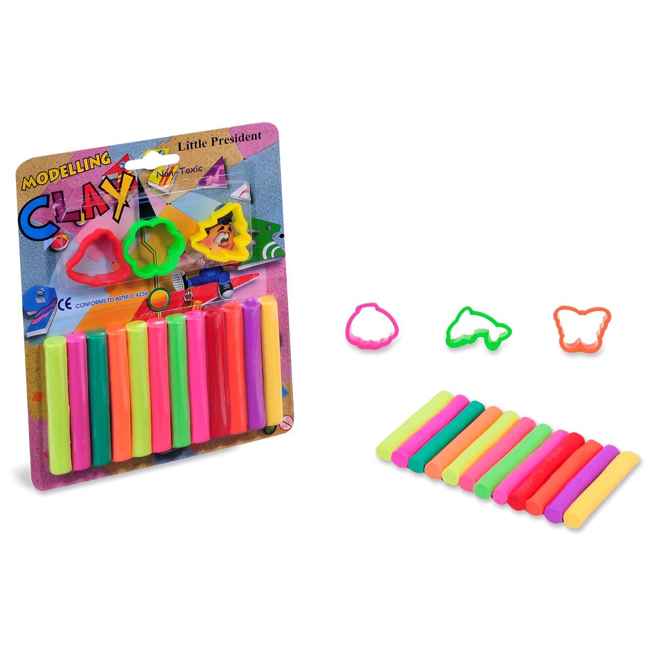 Set Plastilina, model cu forme, 15 buc, multicolor - eMAG.ro