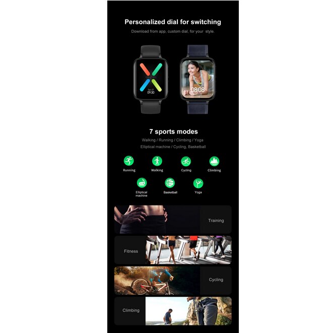 Ceas Smartwatch Dextime SOLTOY®, Full HD Color display 1.78 inch ...