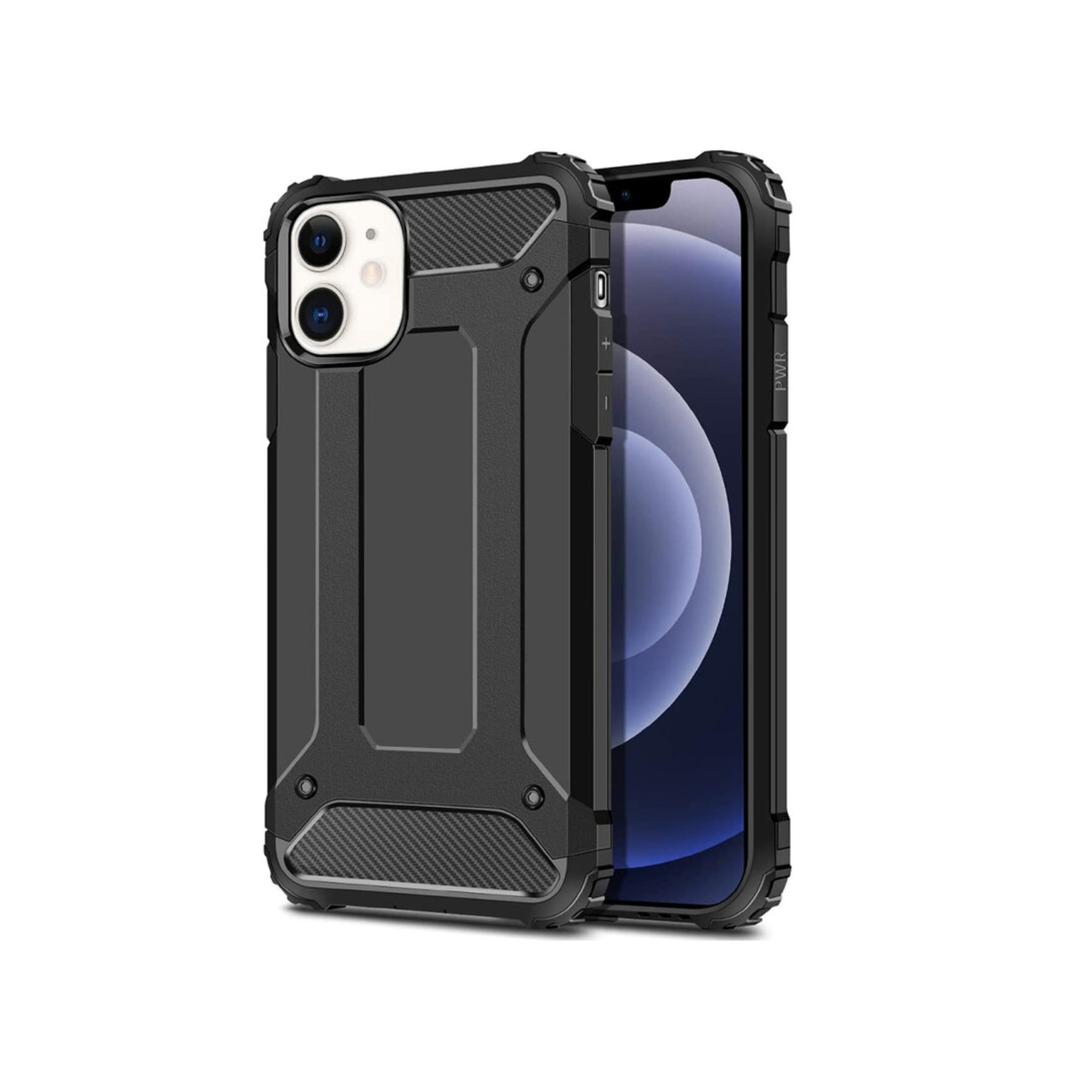 Carcasa de protectie pentru iPhone 13, insertii carbon, Negru - eMAG.ro