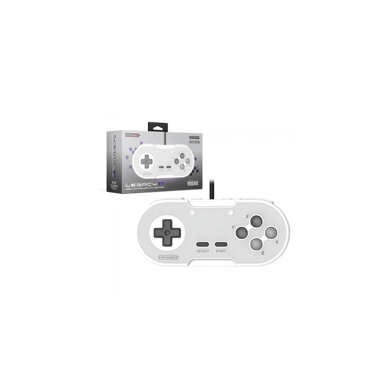 Контролер Retro-bit Legacy 16, Usb Port, Сив, за Nintendo Switch - eMAG.bg