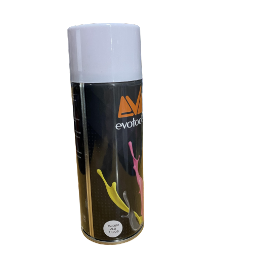 Spray vopsea alb lucios, RAL 9010, 400ml - eMAG.ro