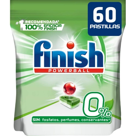 Tablete pentru masina de spalat, Finish, Formula biodegradabila, 60 de ...