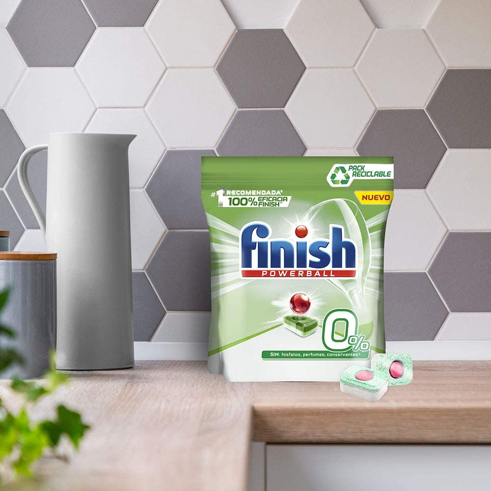 Tablete pentru masina de spalat, Finish, Formula biodegradabila, 60 de ...