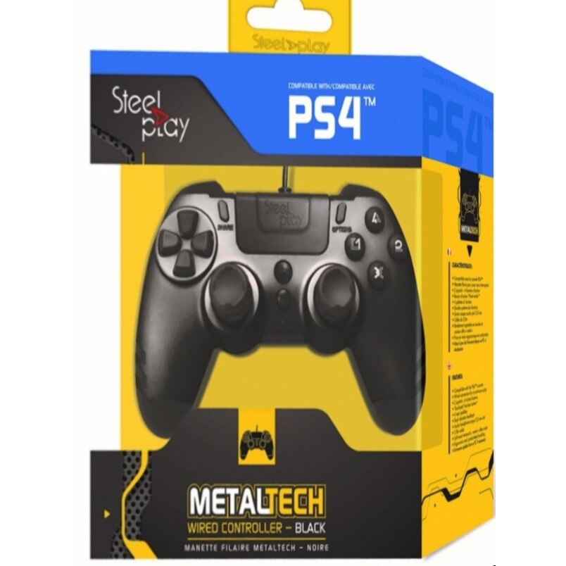 Controller cu fir SteelPlay, MetalTech pentru Playstation 4 - eMAG.ro