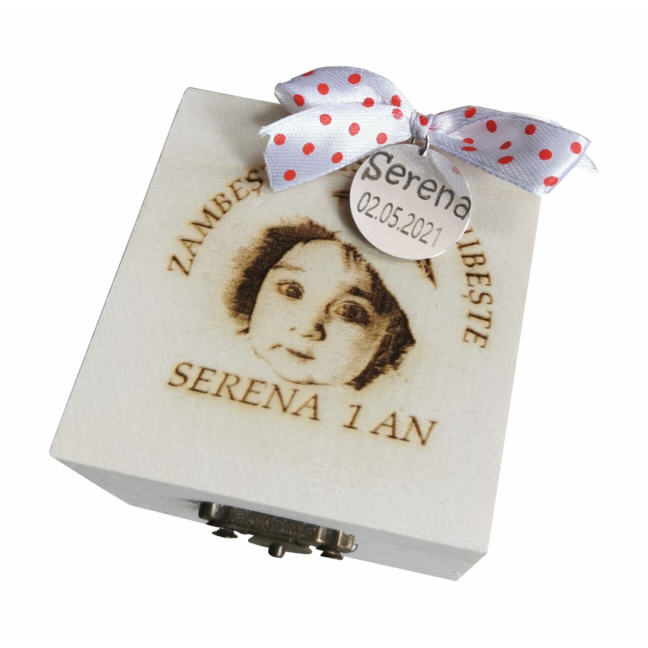 Banut argint personalizat pentru mot/botez, argintiu, 22 mm - eMAG.ro