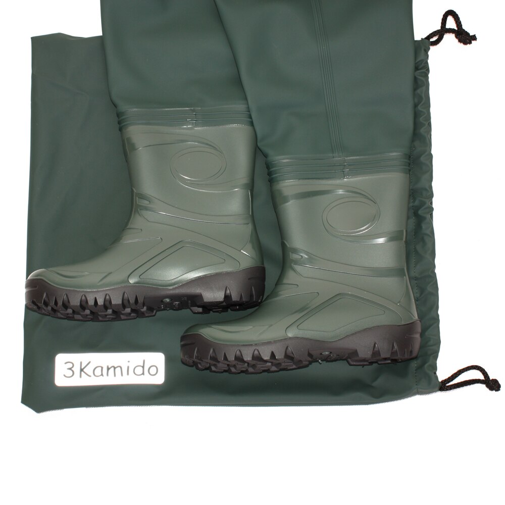 Cizme impermeabile 3Kamido, PVC, Verde inchis, 42 - eMAG.ro