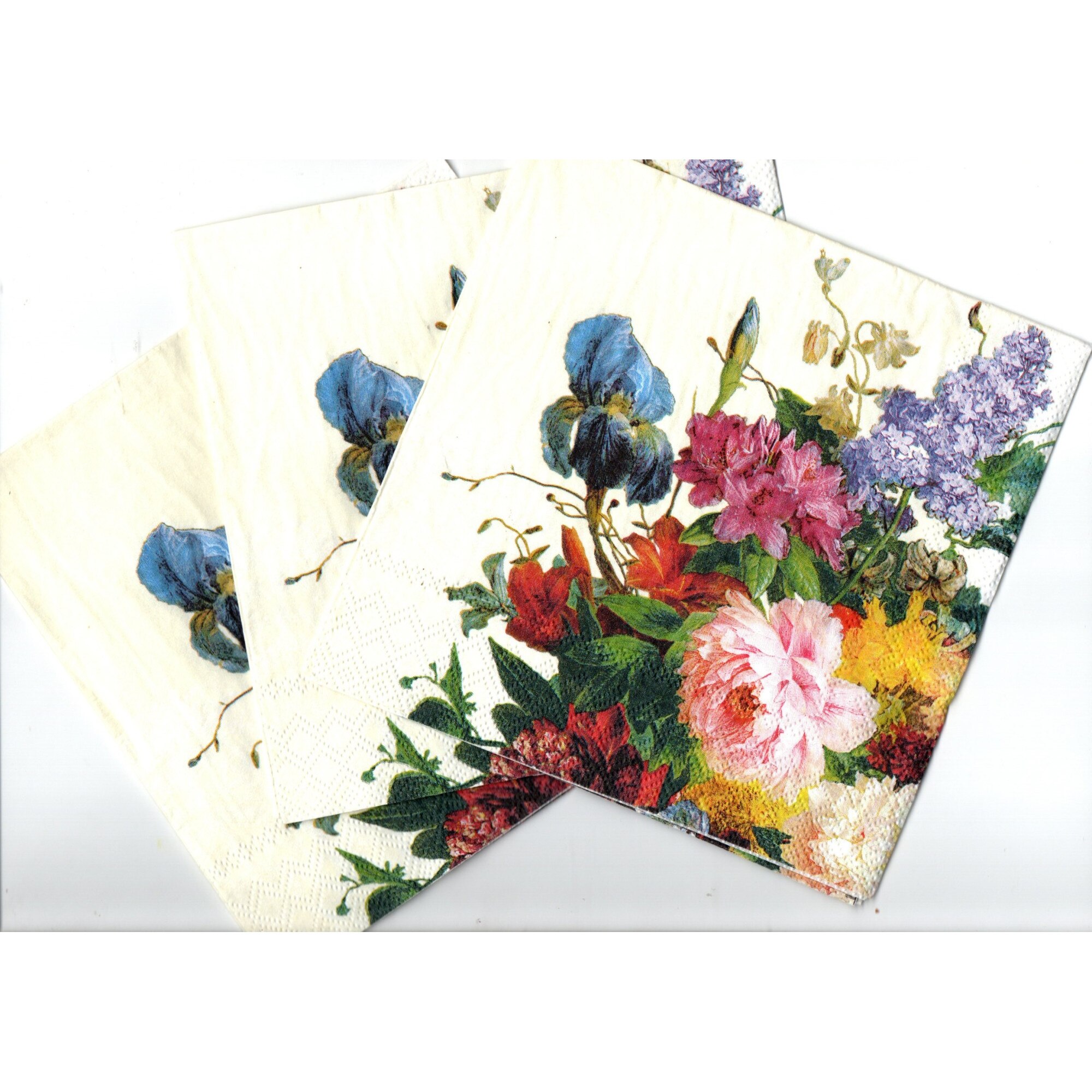 Pachet Servetele pentru Masa Decorative 10 buc Buchet de Flori Curcubeu ...