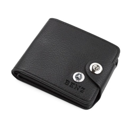 Portofel barbatesc, Mercedes-Benz, Negru, inchidere cu capsa - eMAG.ro