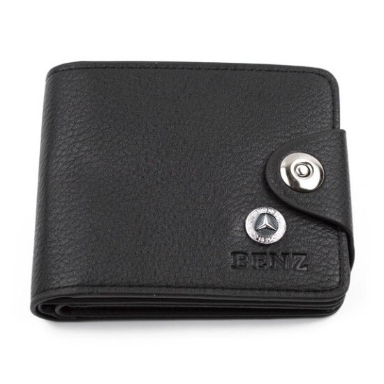 Portofel barbatesc, Mercedes-Benz, Negru, inchidere cu capsa - eMAG.ro
