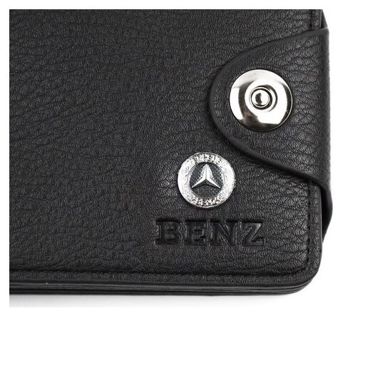Portofel barbatesc, Mercedes-Benz, Negru, inchidere cu capsa - eMAG.ro