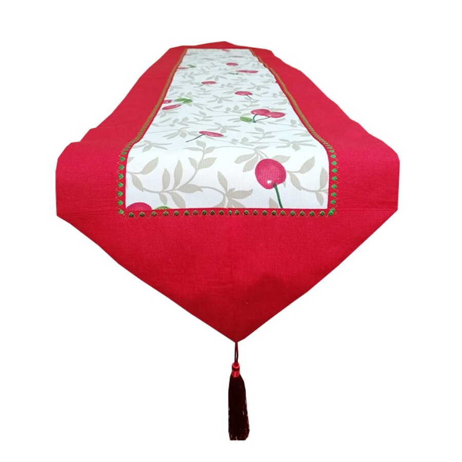 Traversa de masa Casa Bucuriei, model Cirese, rosu/alb/verde, in, 35 x ...