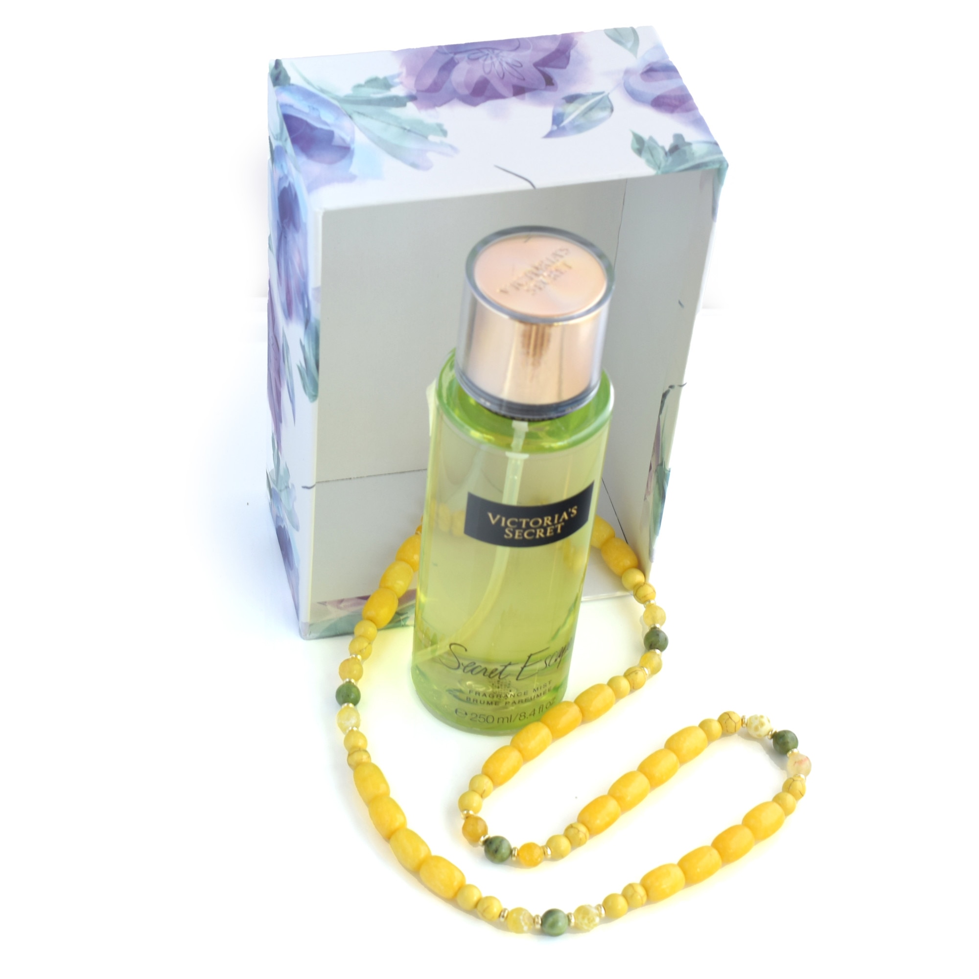 Set cadou apa de parfum Victoria Secret, 250 ml si colier malachit, jad ...