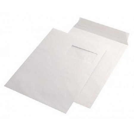 Set 25 plicuri C4, 229x324 mm, alb, 80 gr, siliconic, fereastra dreapta ...