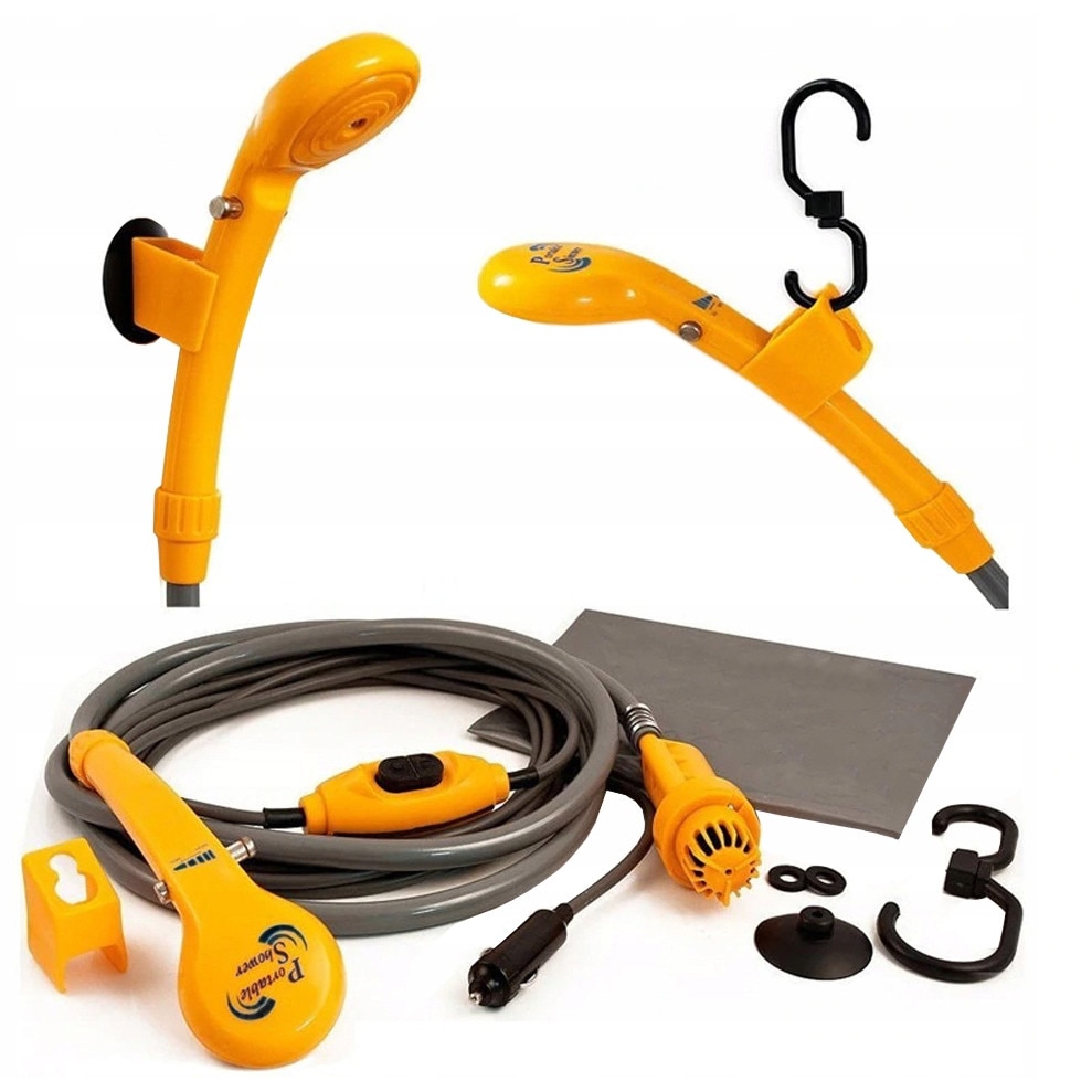 Set dus auto portabil pentru camping, Zola®, electric, 7 m, 12 V - eMAG.ro