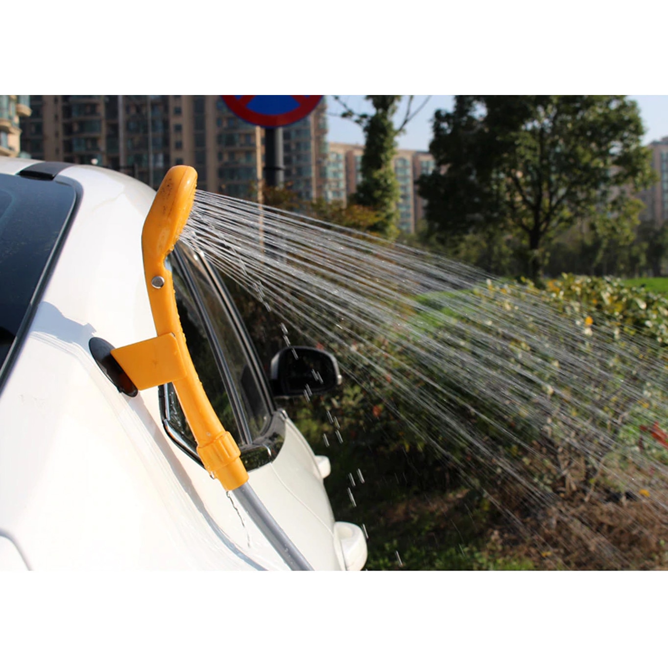 Set dus auto portabil pentru camping, Zola®, electric, 7 m, 12 V - eMAG.ro