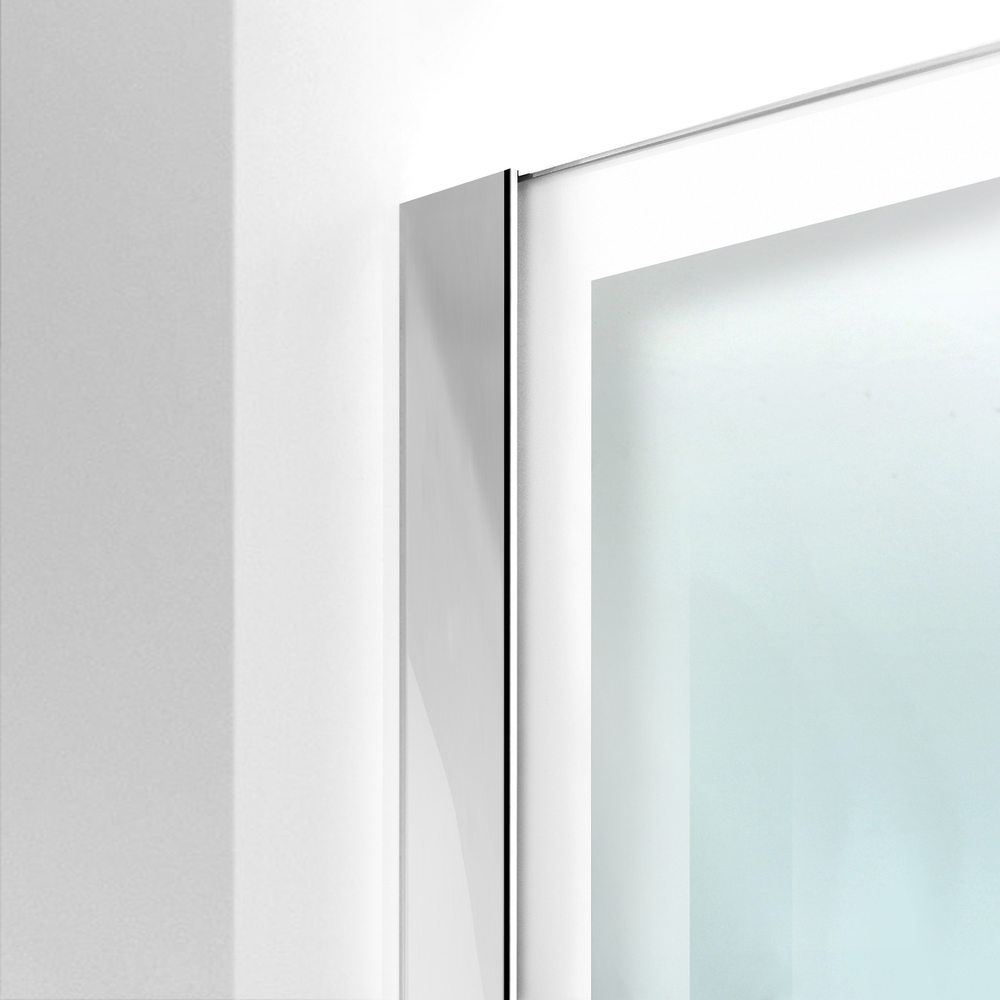 Paravan dus walk-in Aqua Class ® Inox, model Supreme alb, feronerie ...