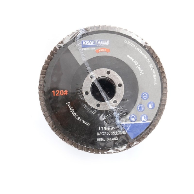 Set 10 discuri lamelar pentru slefuit, Kraft&Dele, P60, 115 mmx22,23 mm, pentru lemn si metal ...