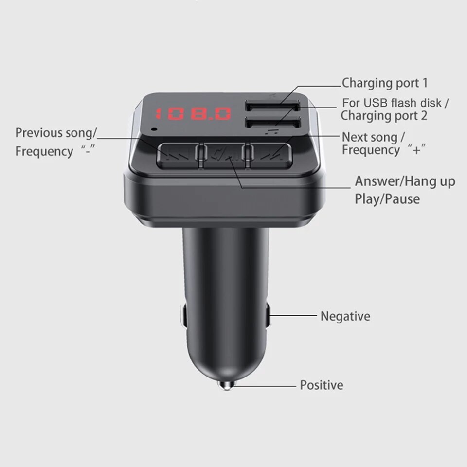 Modulator Auto C6 FM, Bluetooth 4.0, Handsfree, Functie Incarcare ...