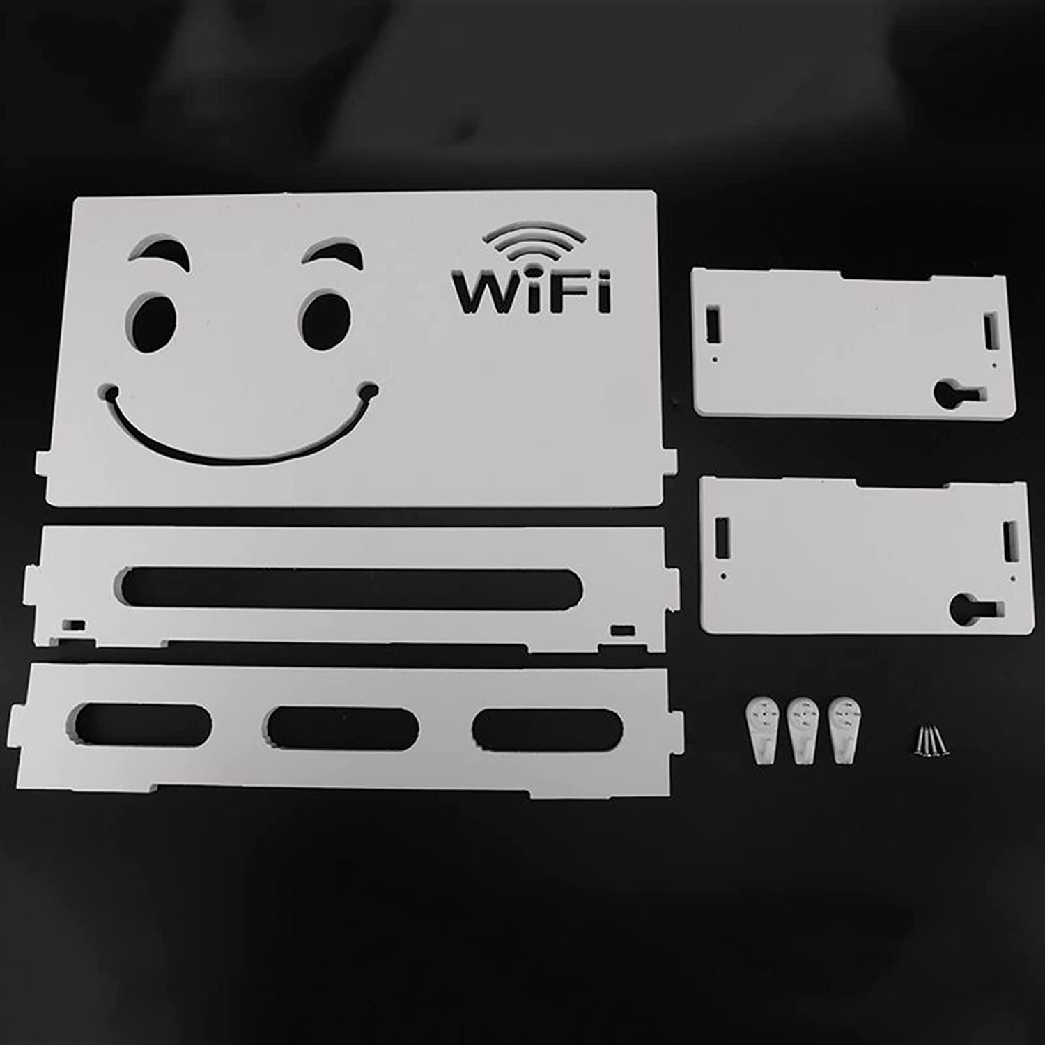 Raft Suport Router Wireless Cartek™ Smile M 40x20x10 cm pentru mascare ...