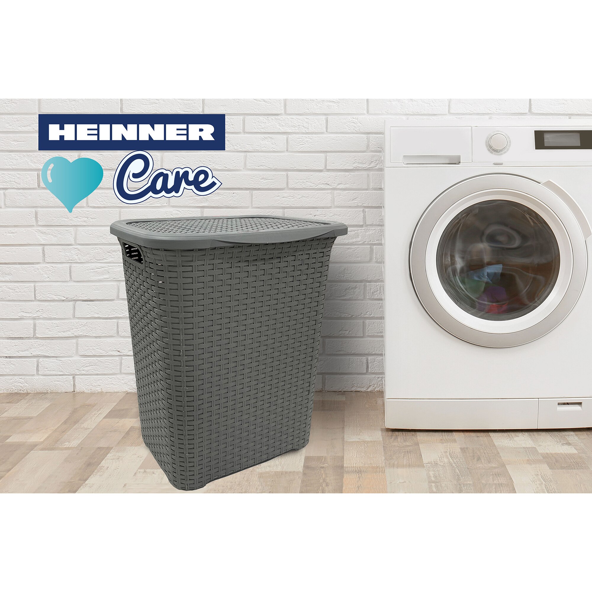 Cos de rufe Heinner Care tip ratan, plastic, 63L - eMAG.ro