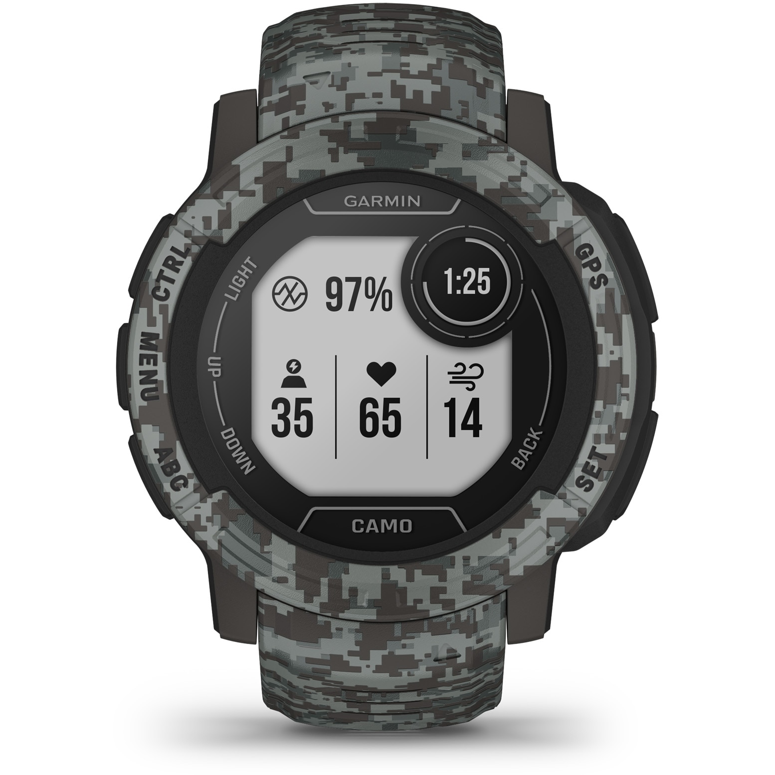Smartwatch Garmin Instinct 2, 45mm, Camo Edition, Graphite Camo - eMAG.ro