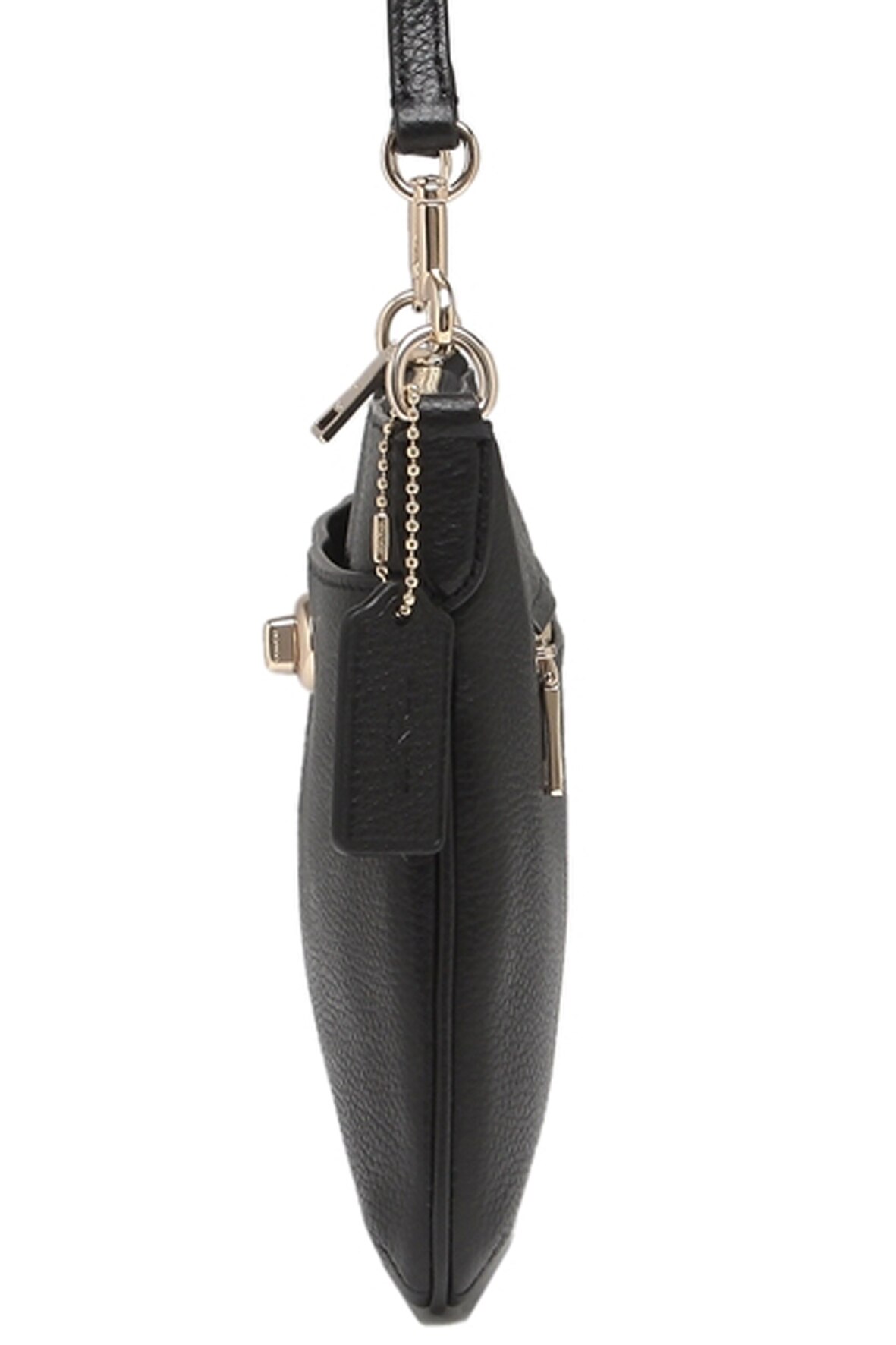 Чанта Polly Pebble от текстурирана естествена кожа, Coach, черна - eMAG.bg