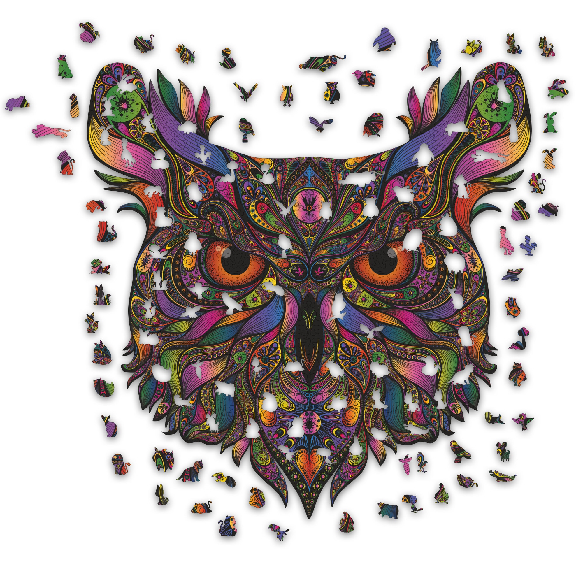 Bagoly fa puzzle, tarka, 813 db, 65,8x64 cm - eMAG.hu