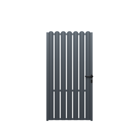 Poarta pietonala, Todome, metalica cu sipca 74, negru, 94 x 180 cm ...