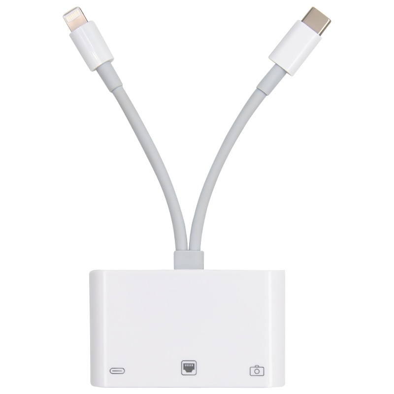 Хъб Multiport USB-C, Lighting, Usb, Rj45 - eMAG.bg