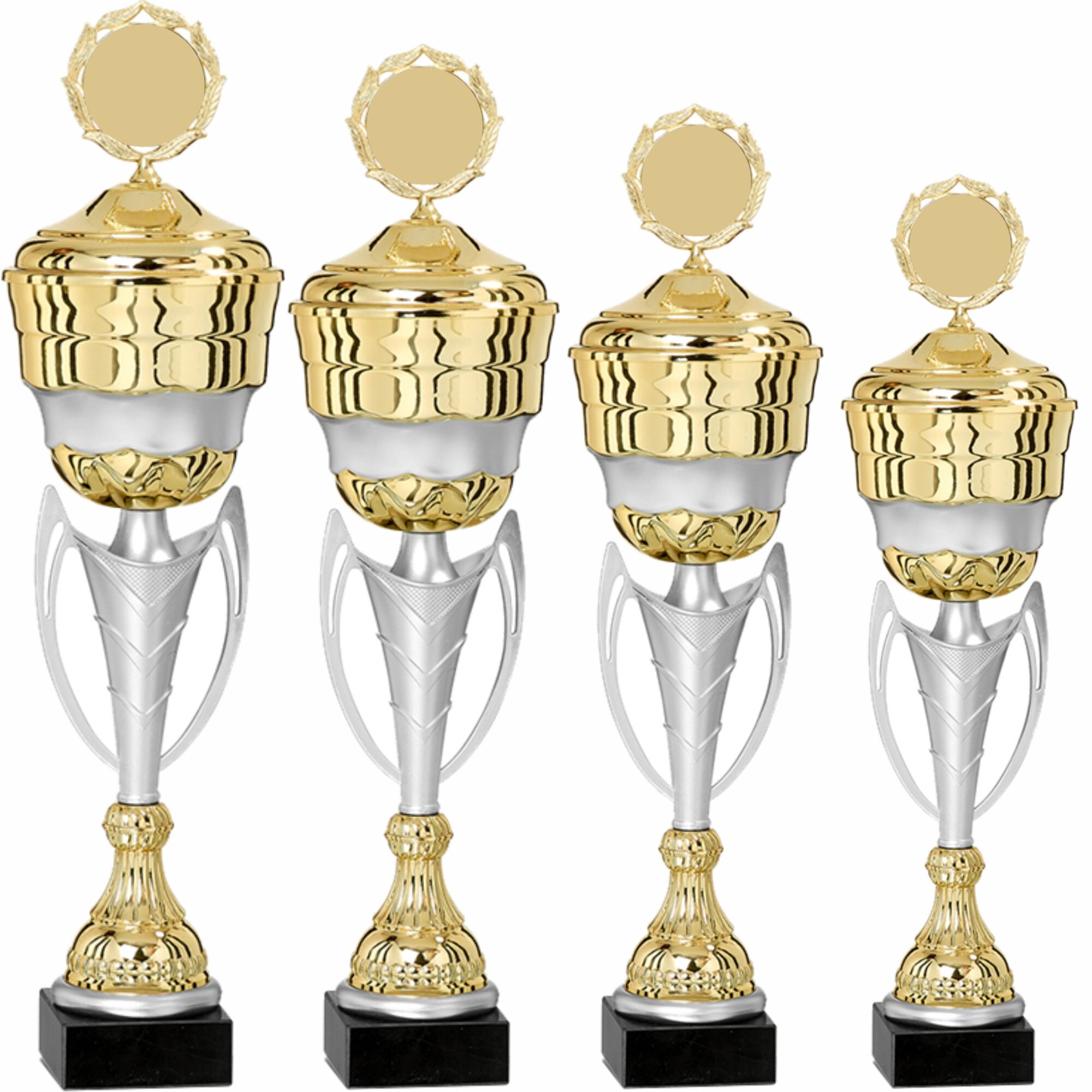 Set Personalizat 4 Cupe cu Capac Metal, Plastic, Marmura 55 - 50 - 45 ...