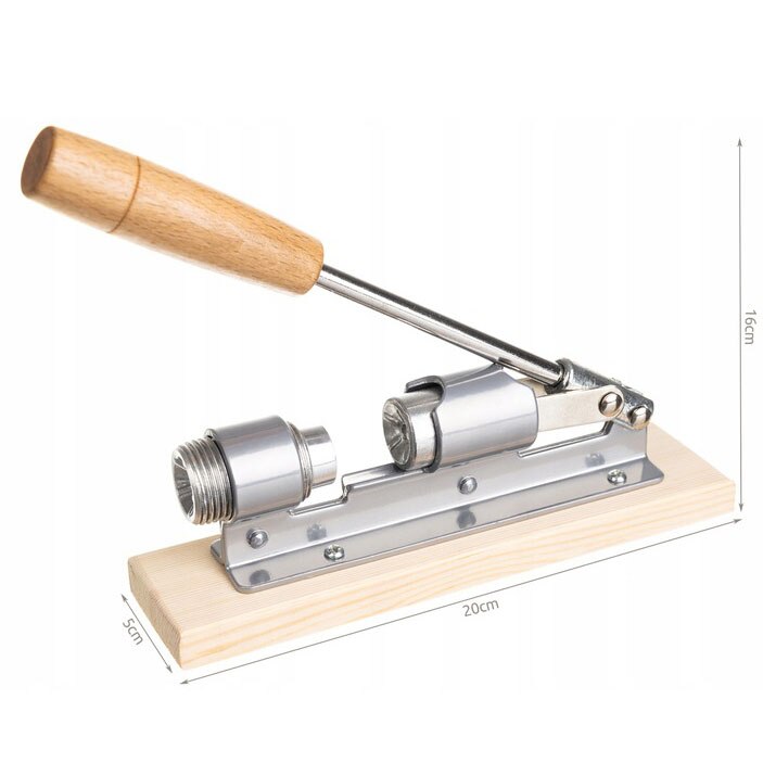Spargator de nuci, Zola®, cu suport din lemn, manual, 20x16x5 cm - eMAG.ro