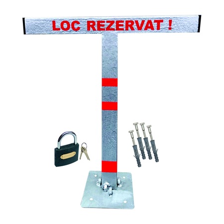 Blocator loc parcare, teava otel, culoare argintiu, Grafic Advertising ...