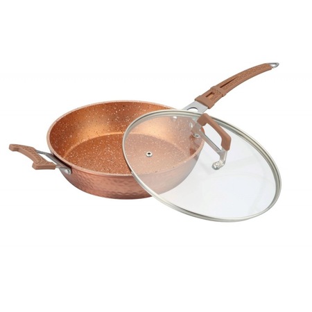 Tigaie aluminiu WDR, compatibila cu plita inductie, 2 l, Aramiu/Roscat ...