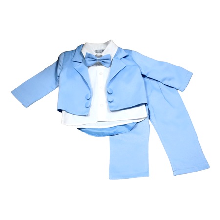 Compleu bebe 4 piese, BabyIm, bleu cu alb, 3 luni - eMAG.ro