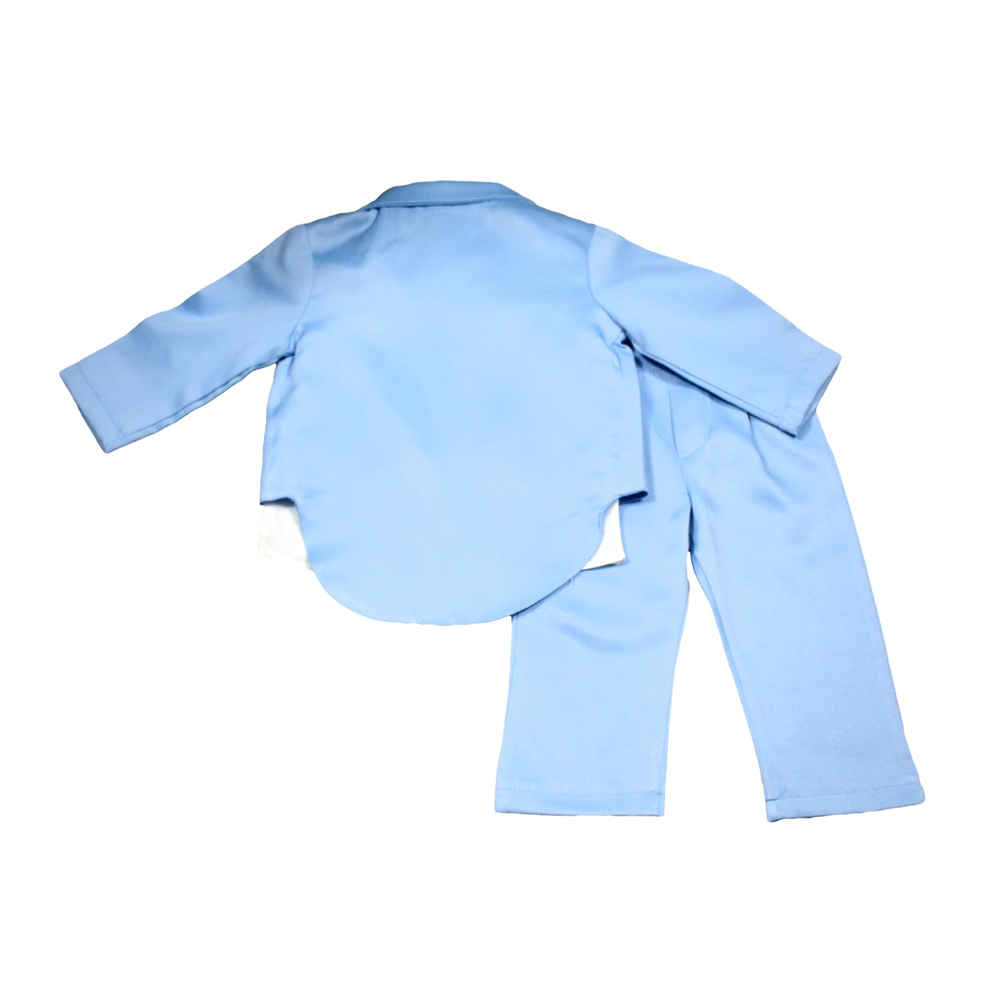 Compleu bebe 4 piese, BabyIm, bleu cu alb, 3 luni - eMAG.ro