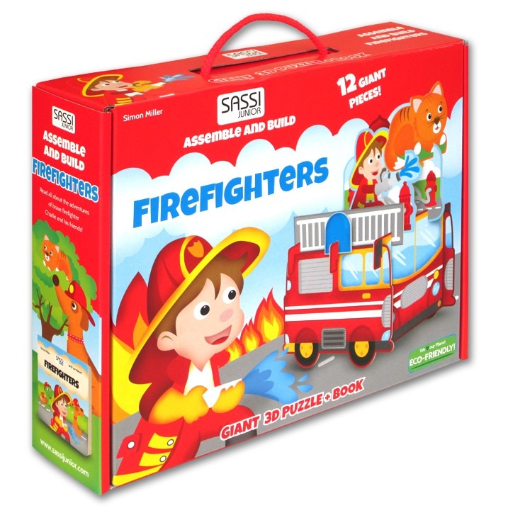 Puzzle Gigant 3D - Pompieri, 12 piese - eMAG.ro