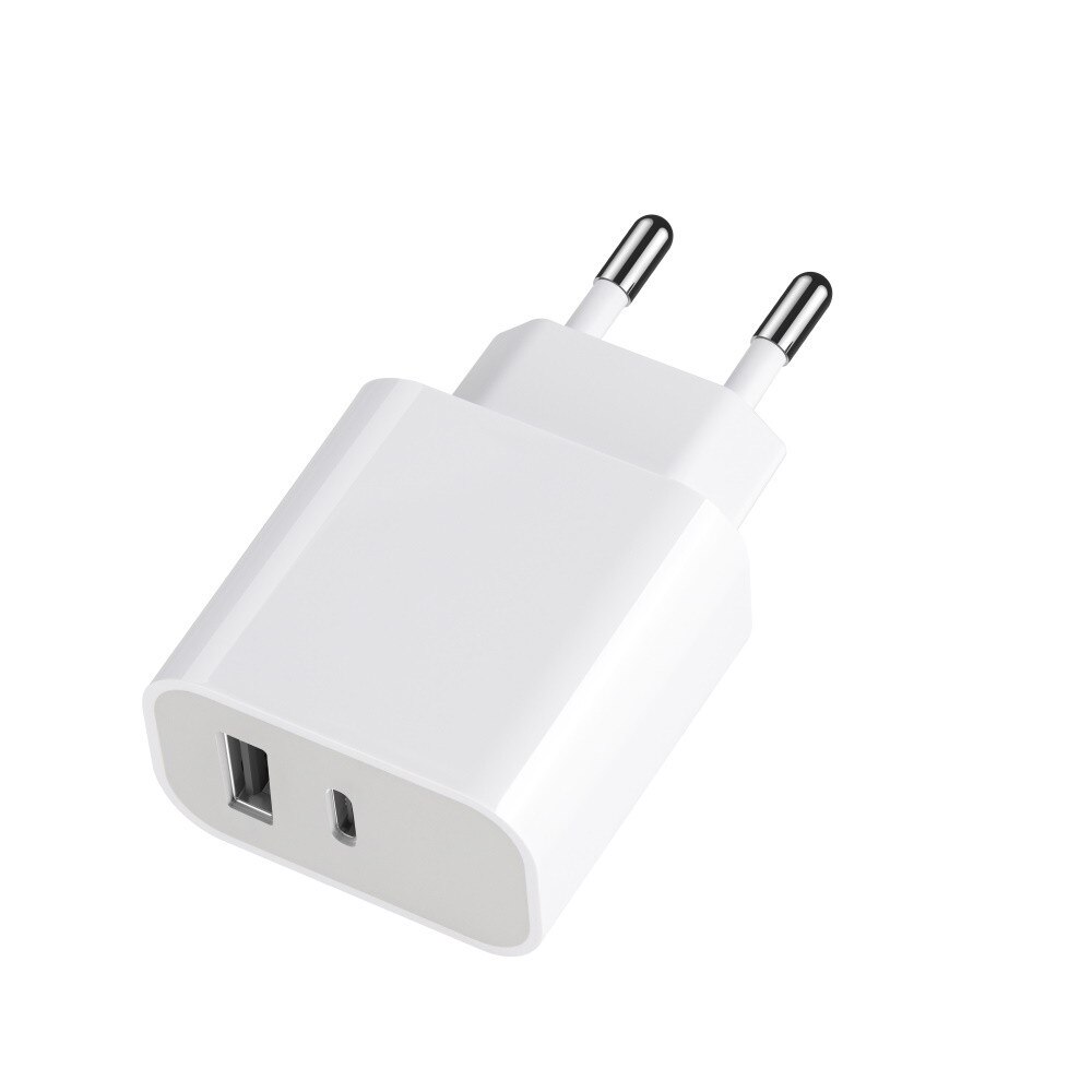 Hálózati Töltőfej Adapter Gyorstöltő Type C Usb Port Fehér 20w