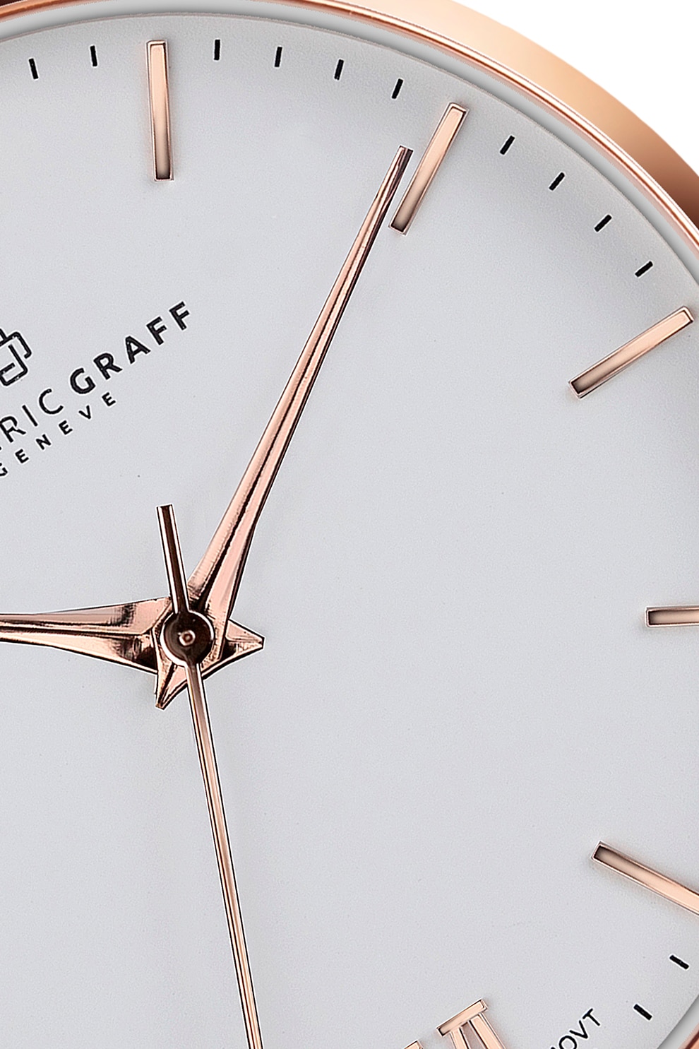 Frederic Graff, Часовник с кожена каишка с шагрен, Тъмнокафяв - eMAG.bg