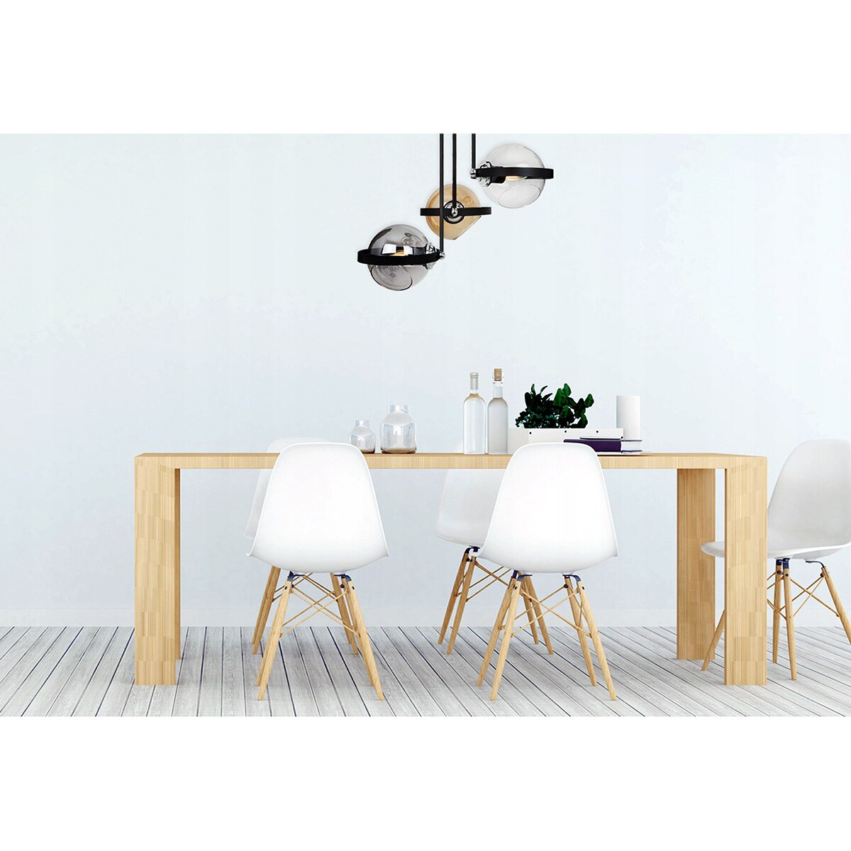 Lustra moderna, Light Home, Metal/Sticla, Abajur tip sfera, 40 cm, E27 ...