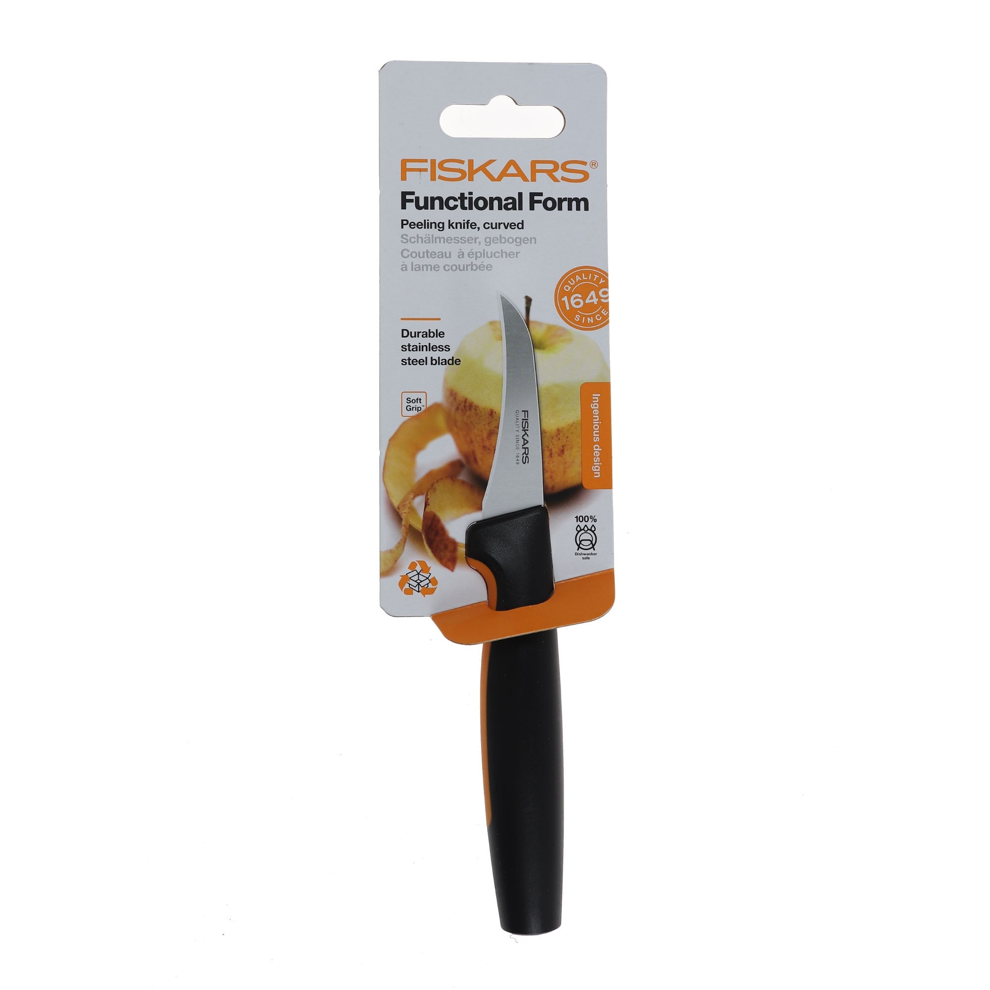 Cutit pentru decojit, Fiskars Functional Form, inox, maner plastic, 7 ...