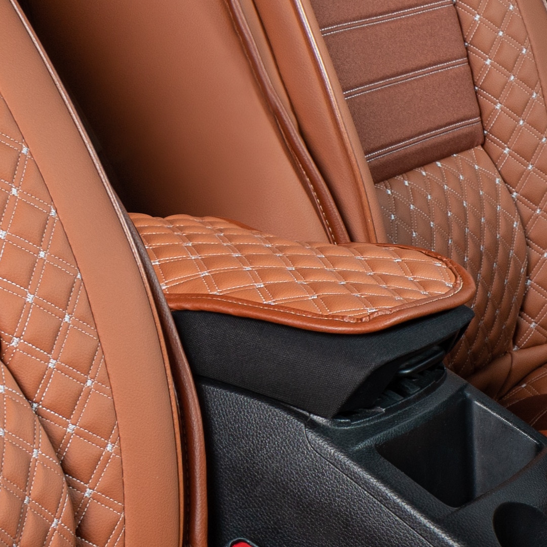 Set Huse Auto Premium Lux, Textil si Piele Eco, Elit, 14 piese, 2 ...