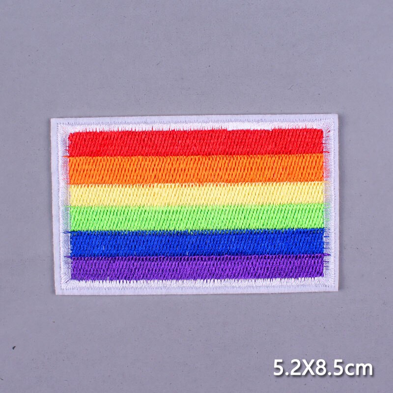 Petic textil brodat Steag, Flag LGBT, 5.2x8.5 cm - eMAG.ro