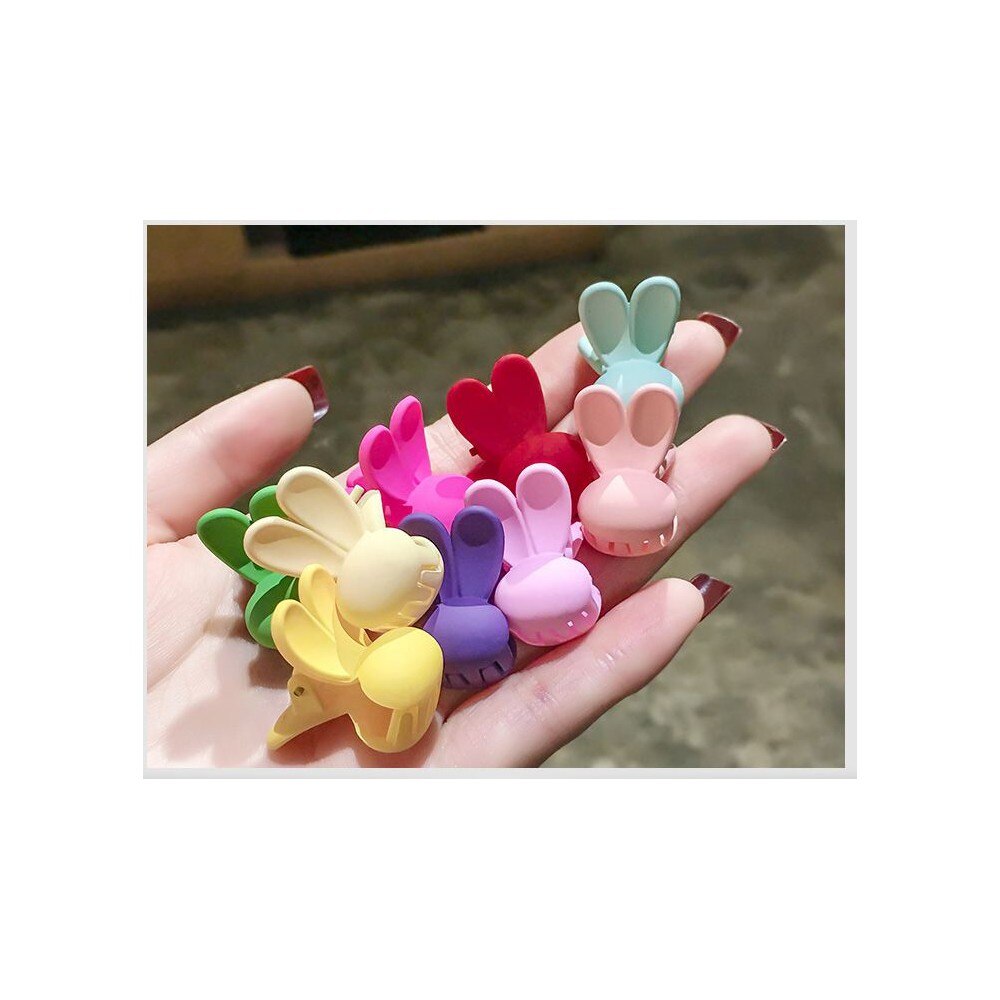 Set 50 buc cleste pentru par, model iepuras, cu cutie de depozitare din ...